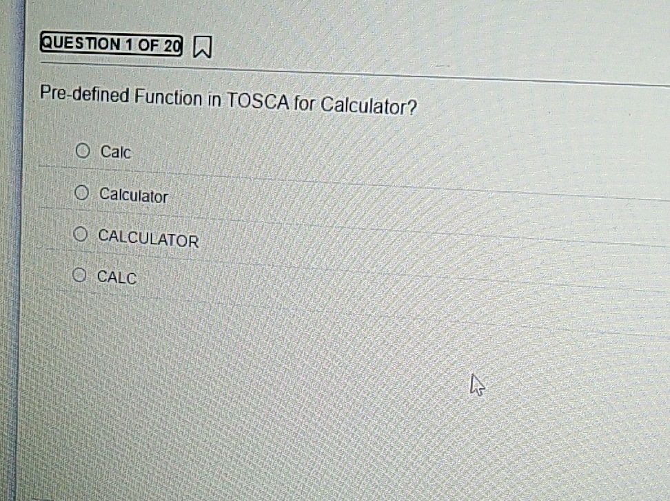 Pre-defined Function in TOSCA for | StudyX
