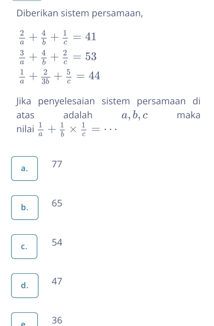 Diberikan sistem persamaan, $ {2}{a} + | StudyX