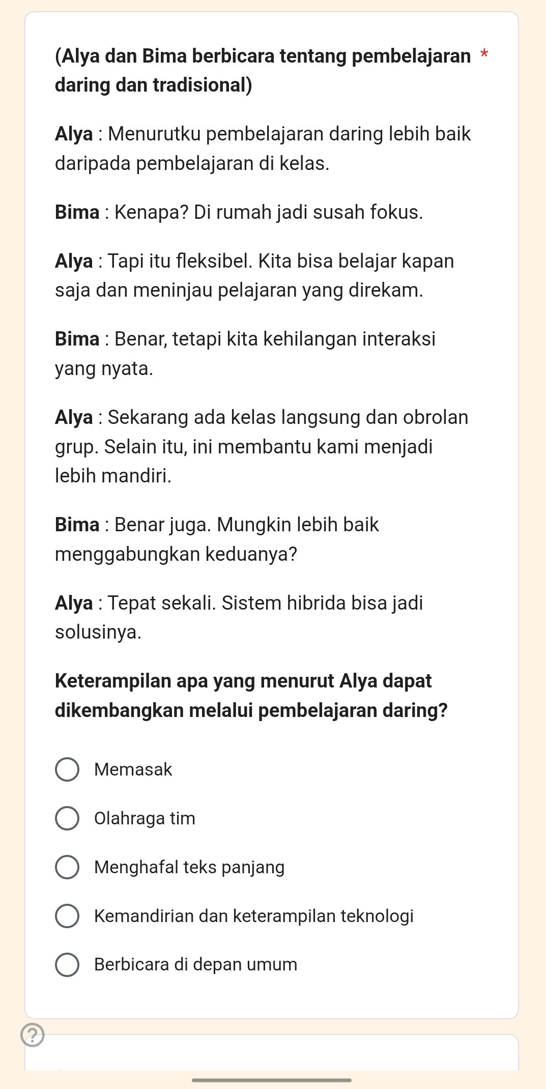 (Alya dan Bima berbicara tentang | StudyX