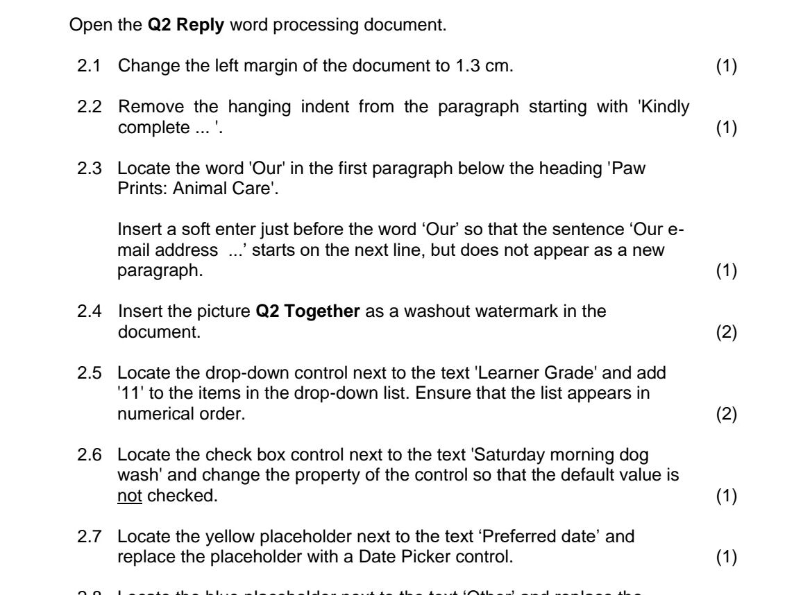 Open the Q2 Reply word processing document. | StudyX