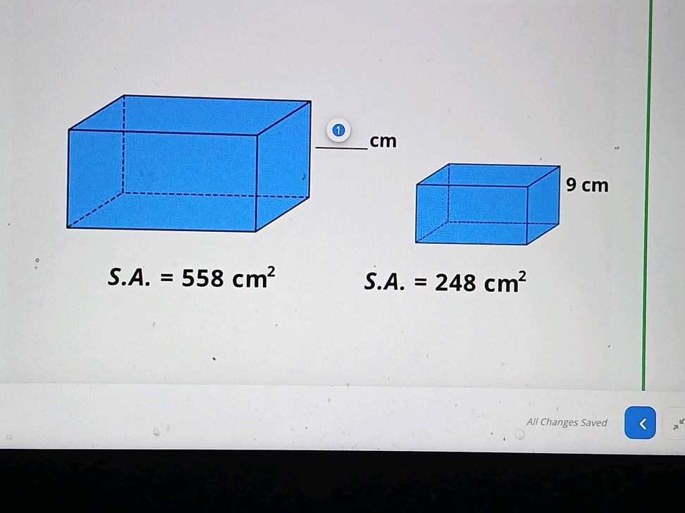The image shows two rectangular prisms with | StudyX