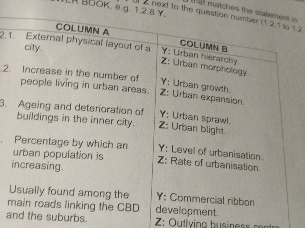 Match the statements in Column A with the | StudyX