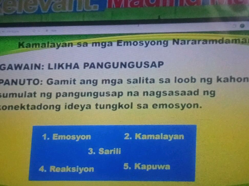 GAWAIN: LIKHA PANGUNGUSAP PANUTO: Gamit ang | StudyX