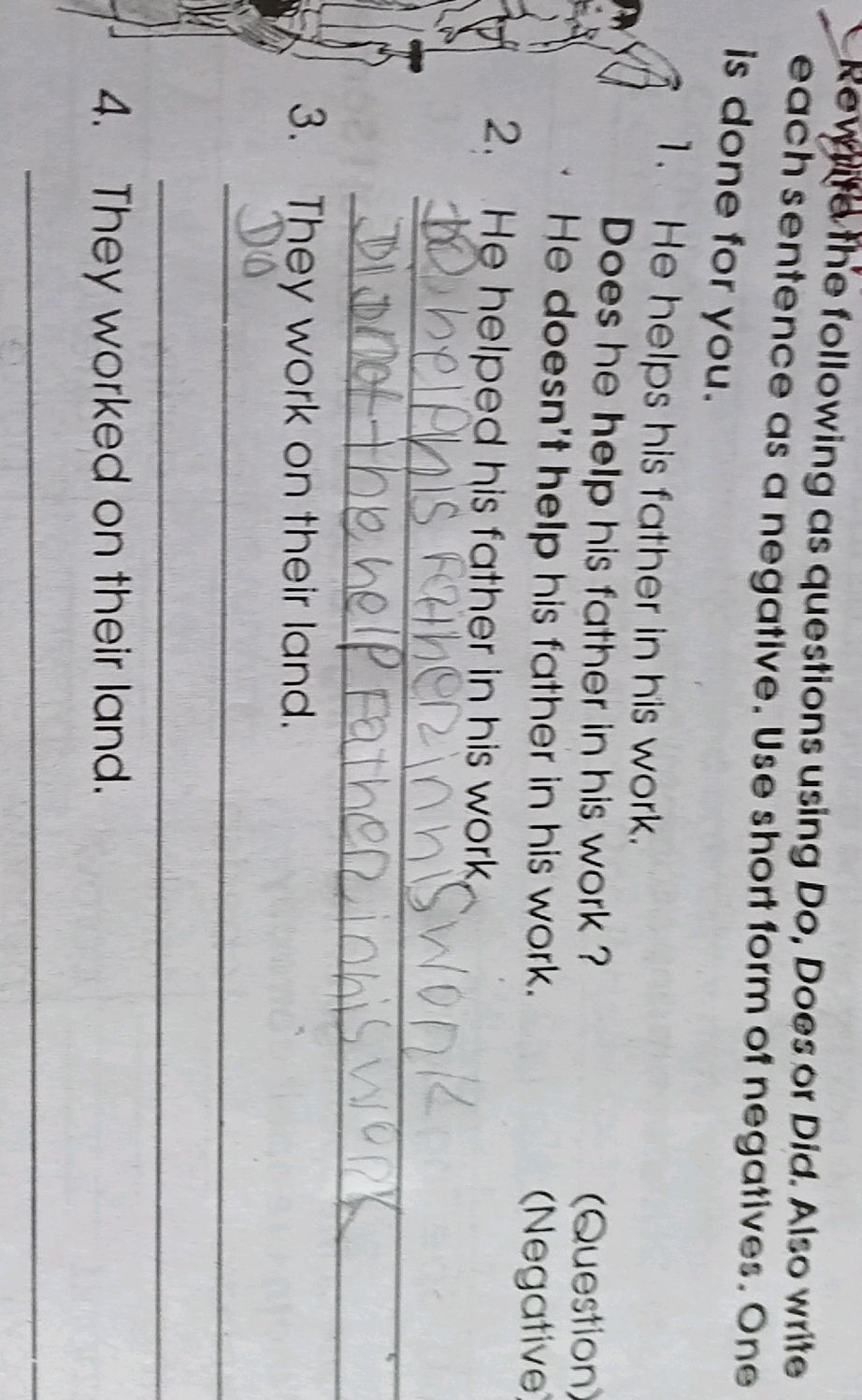 Rewrite the following as questions using Do, | StudyX