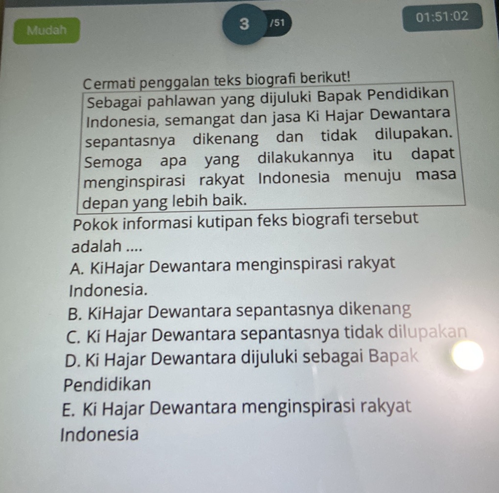 Cermati penggalan teks biografi berikut! | StudyX