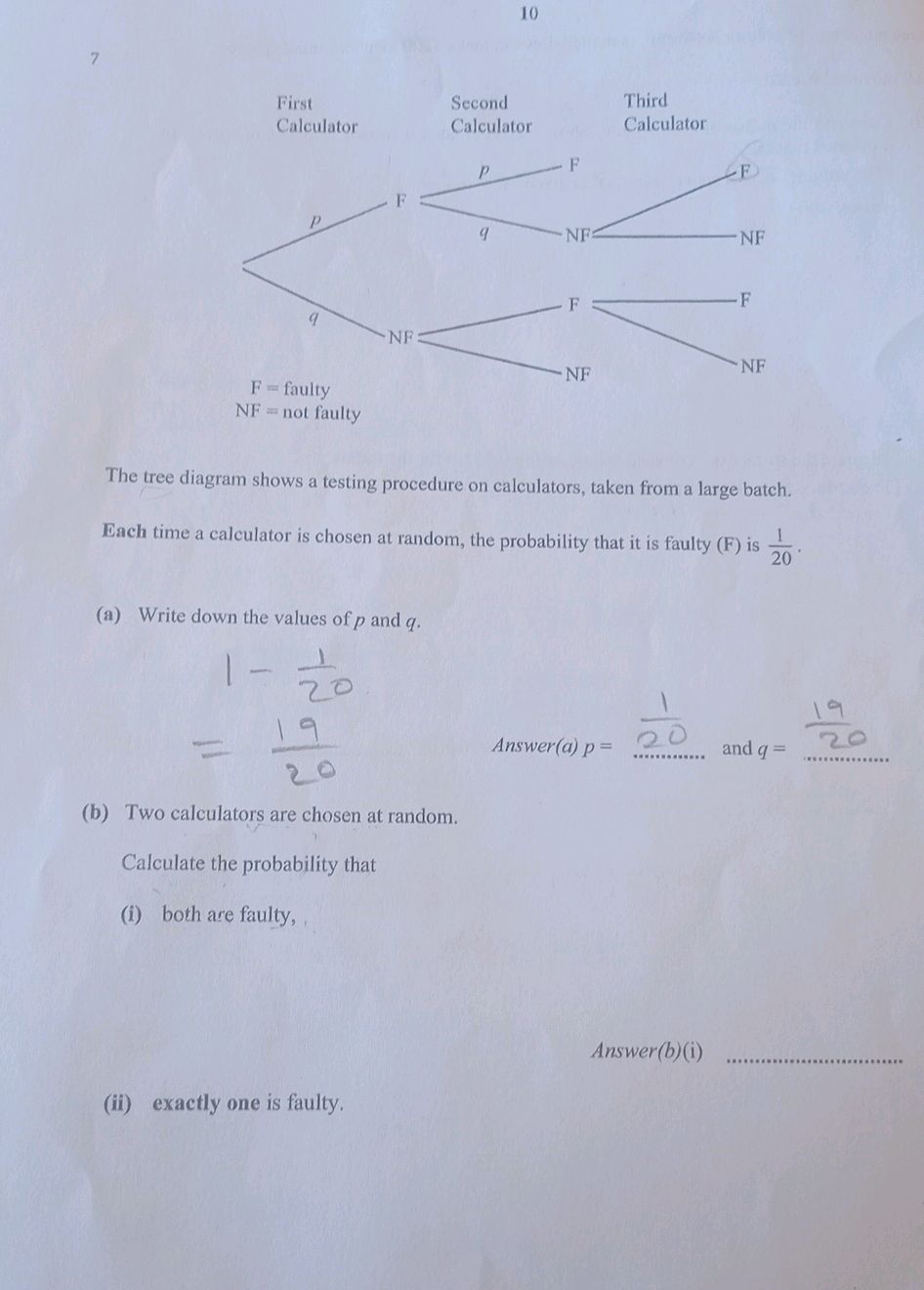 The tree diagram shows a testing procedure | StudyX