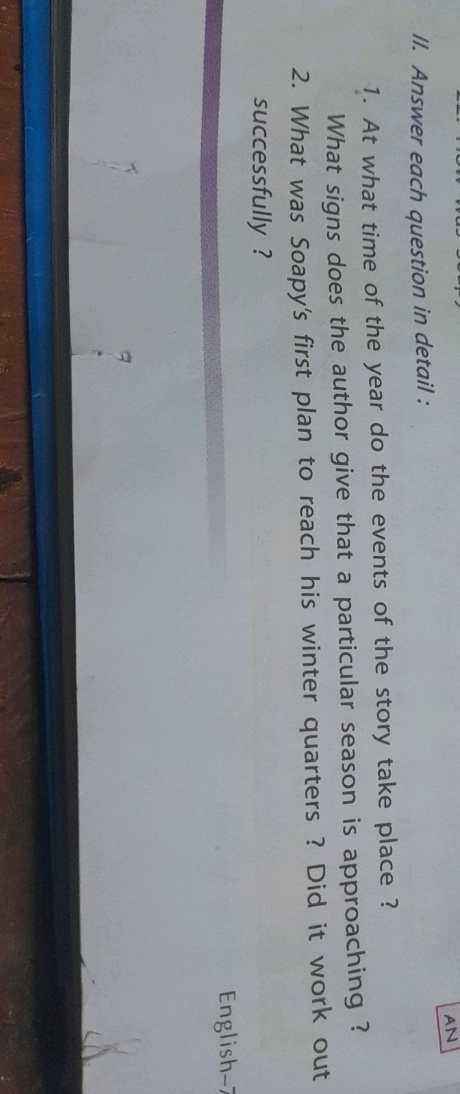 1. At what time of the year do the events of | StudyX