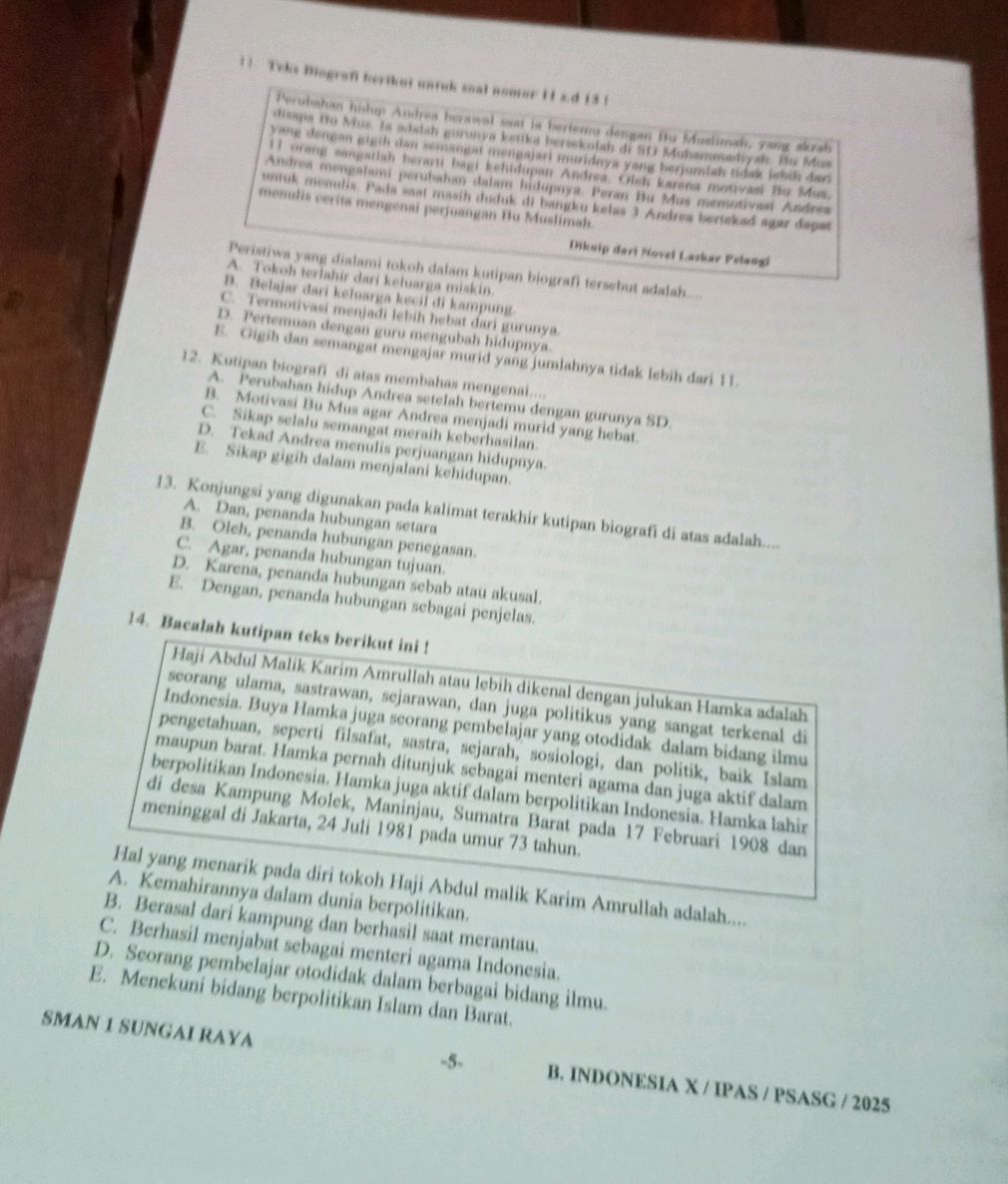 11. Teks Biografi berikut untuk soal nomor | StudyX