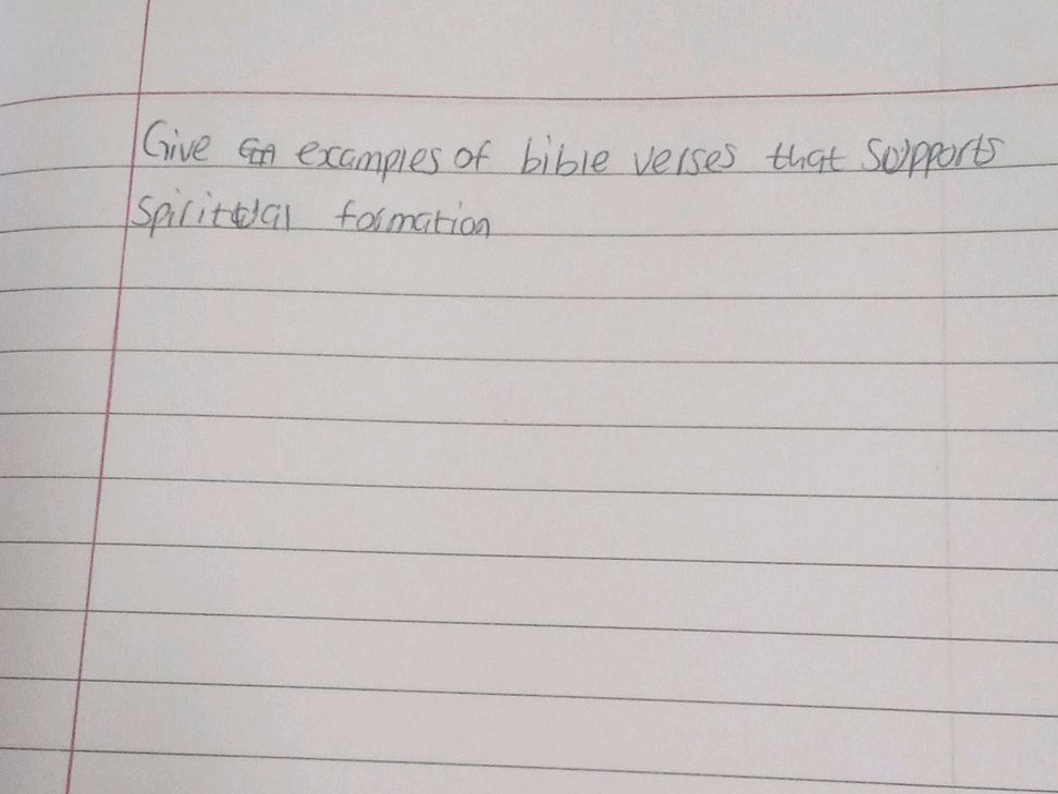 Give an examples of bible verses that | StudyX