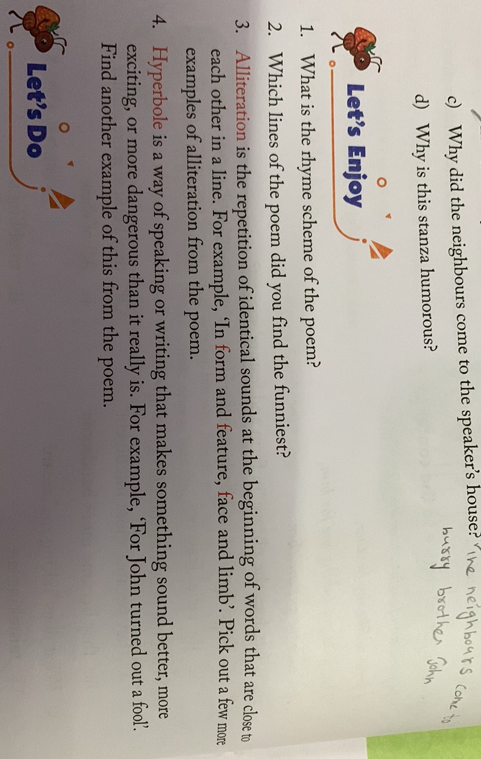 1. What is the rhyme scheme of the poem? 2. | StudyX