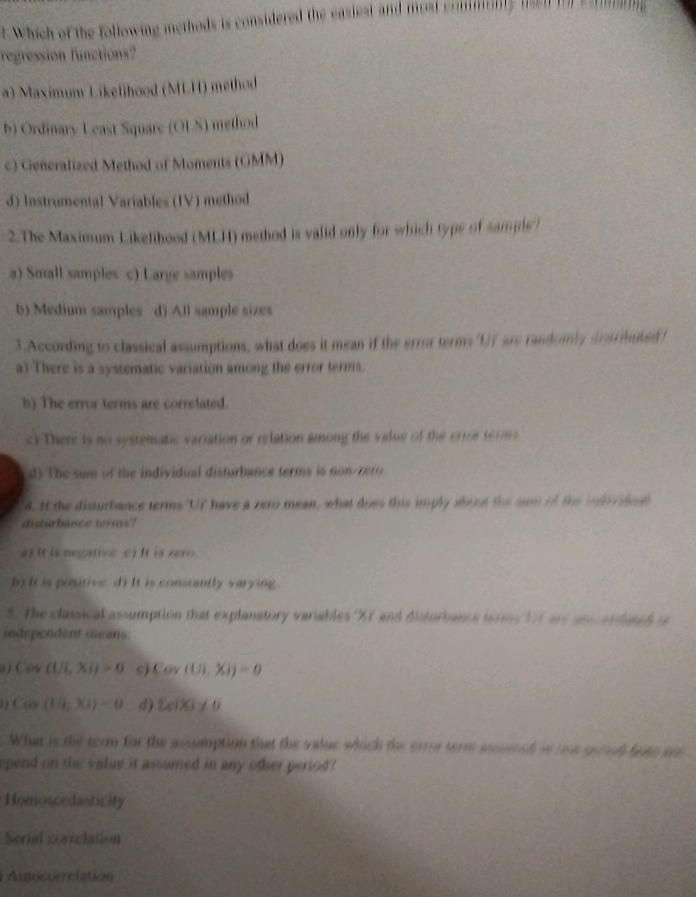 1. Which of the following methods is | StudyX