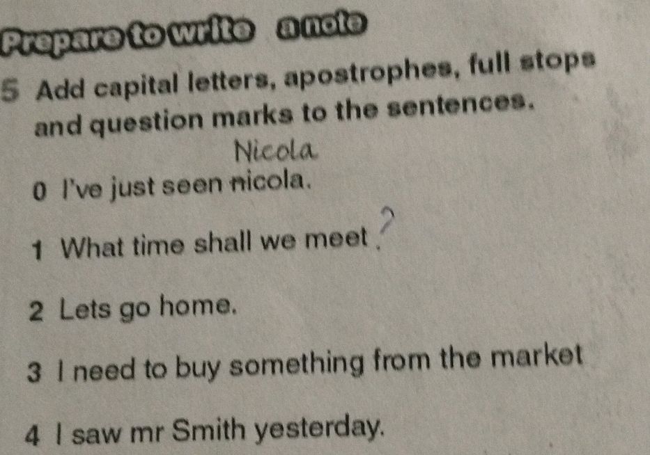 5 Add capital letters, apostrophes, full | StudyX