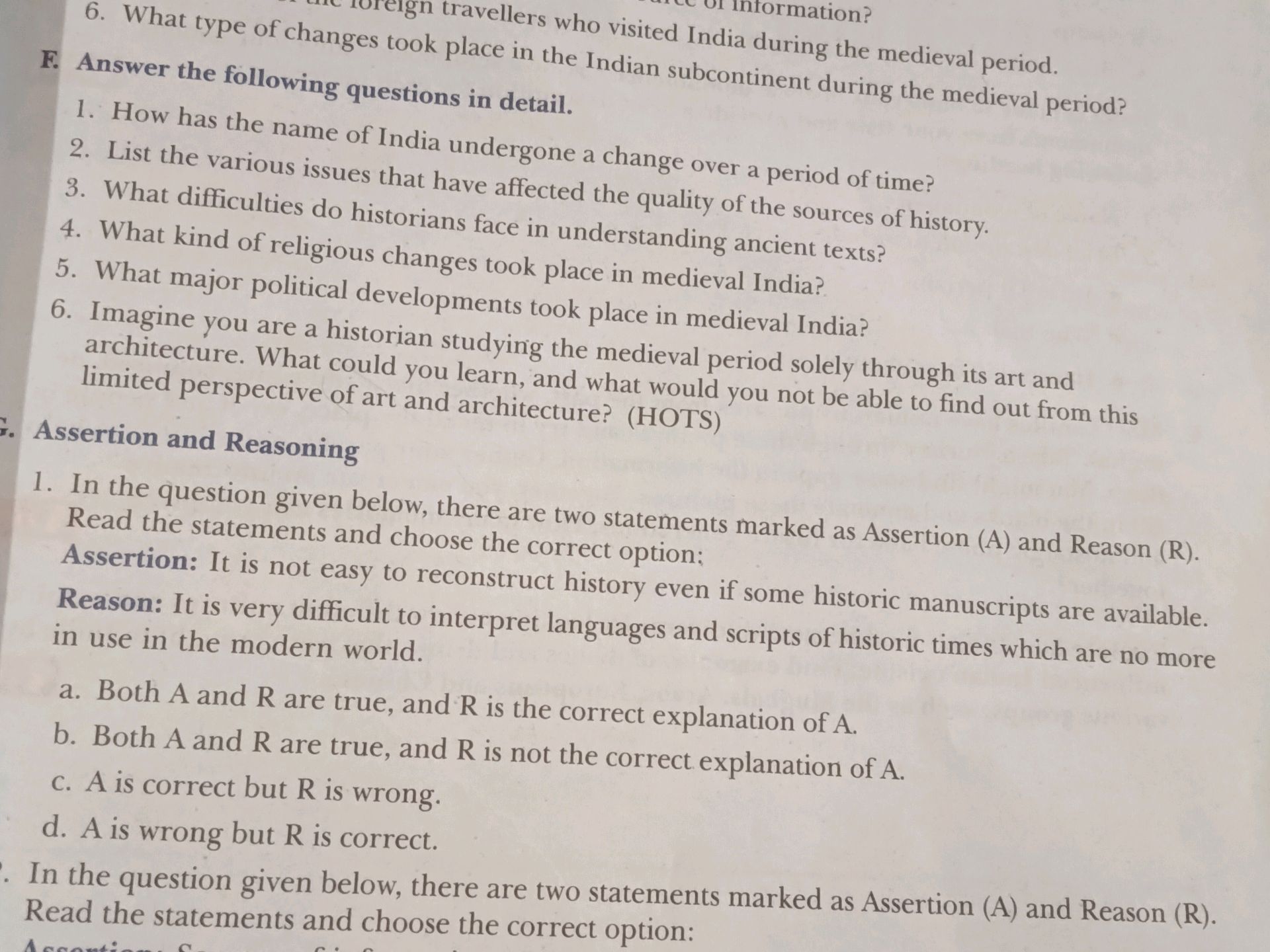 F. Answer the following questions in detail. | StudyX