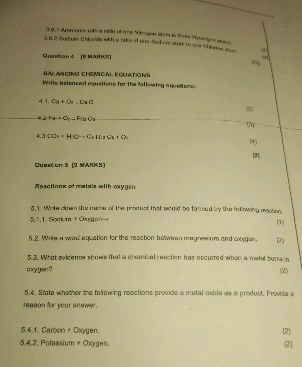 Write balanced equations for the following | StudyX