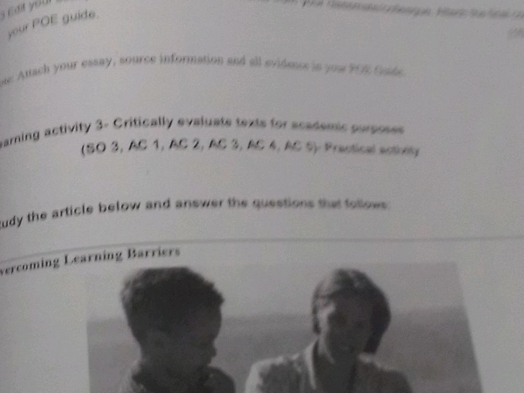 Learning activity 3- Critically evaluate | StudyX