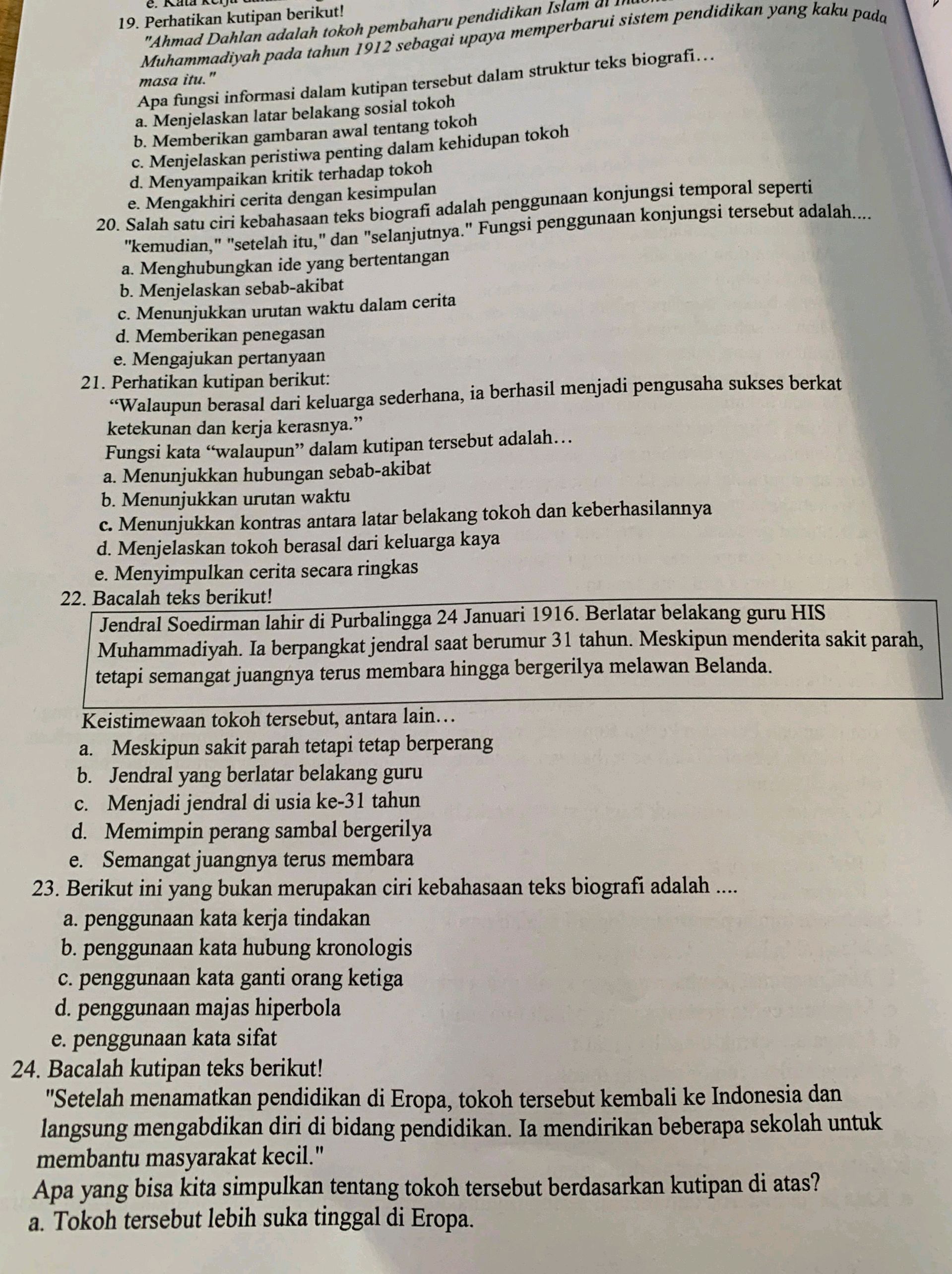 19. Perhatikan kutipan berikut! "Ahmad | StudyX