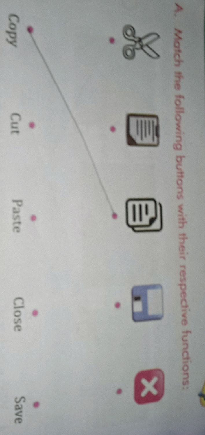 A. Match the following buttons with their | StudyX