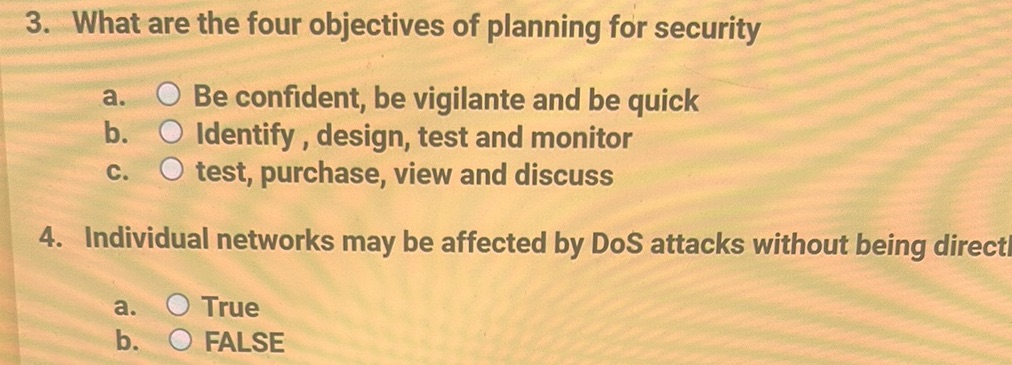 3. What are the four objectives of planning | StudyX