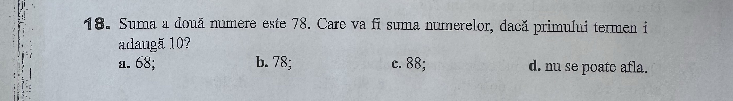 18. Suma a două numere este 78. Care va fi | StudyX