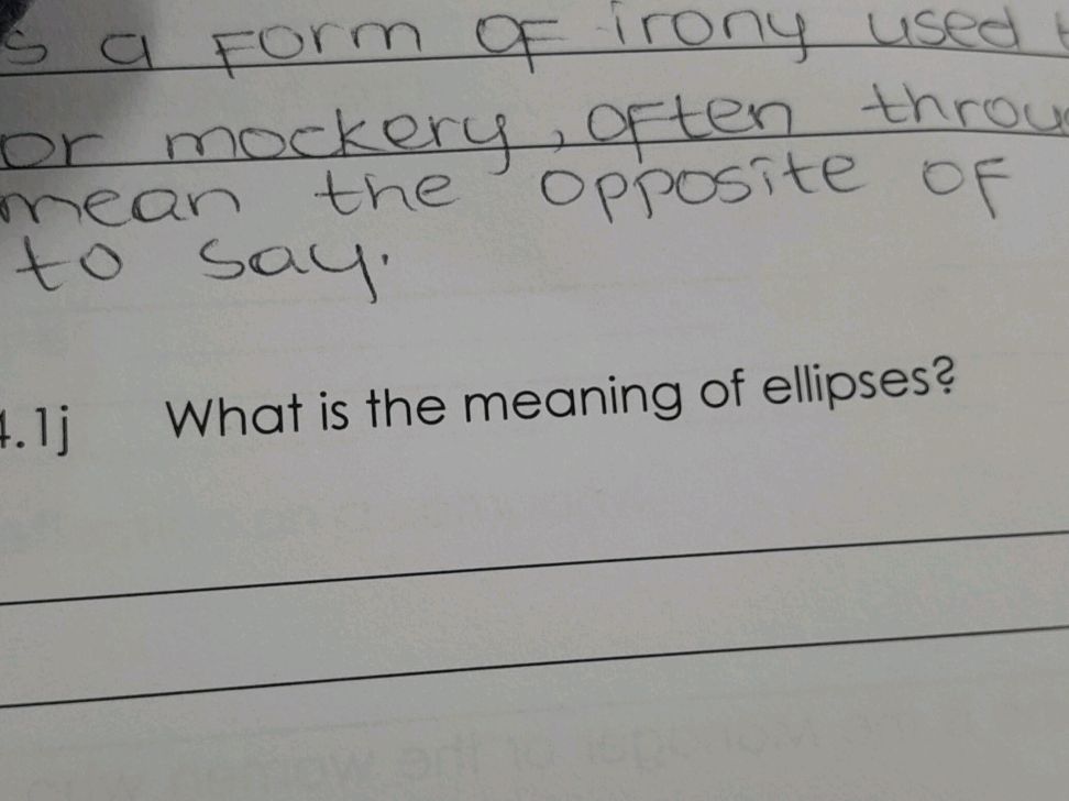 Meaning of Ellipses | StudyX