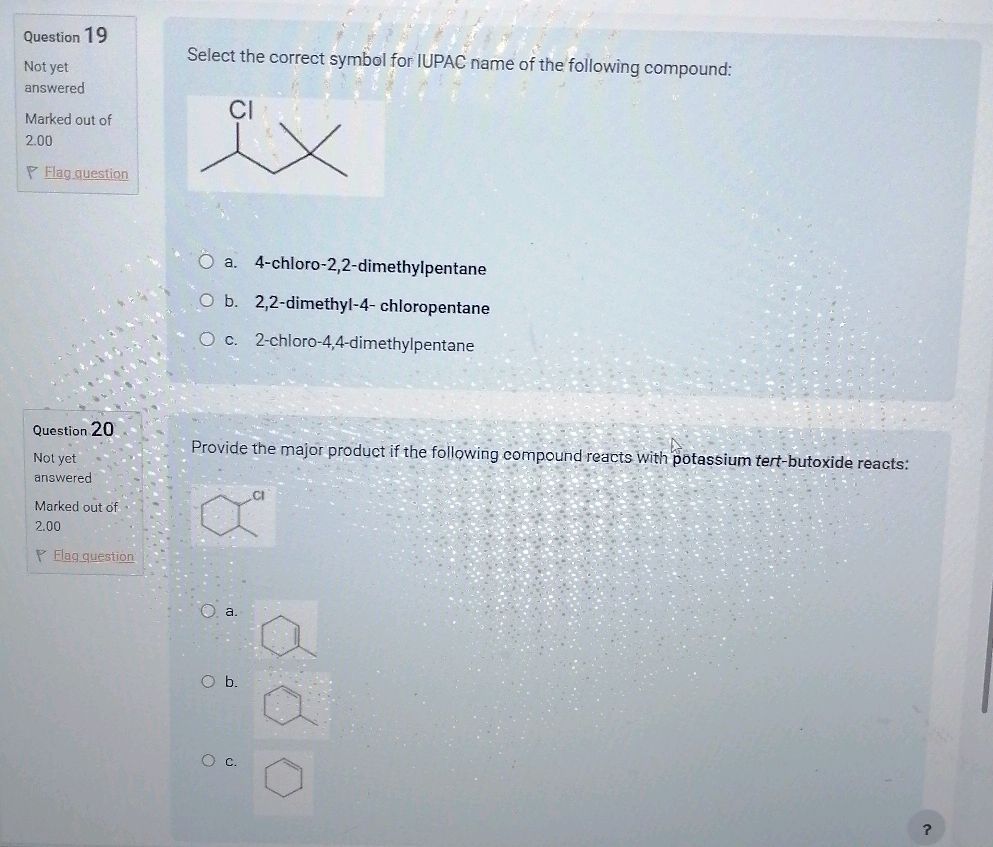 Select the correct symbol for IUPAC name of | StudyX