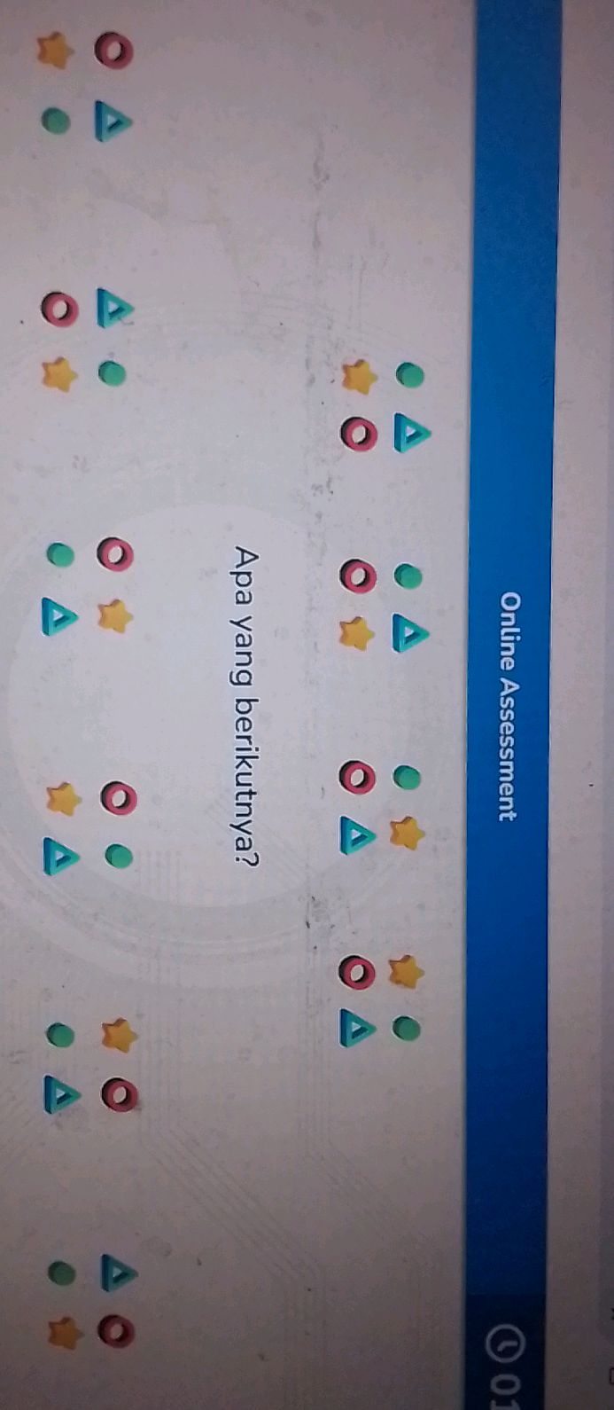 Apa yang berikutnya? Sequence of shapes: * | StudyX