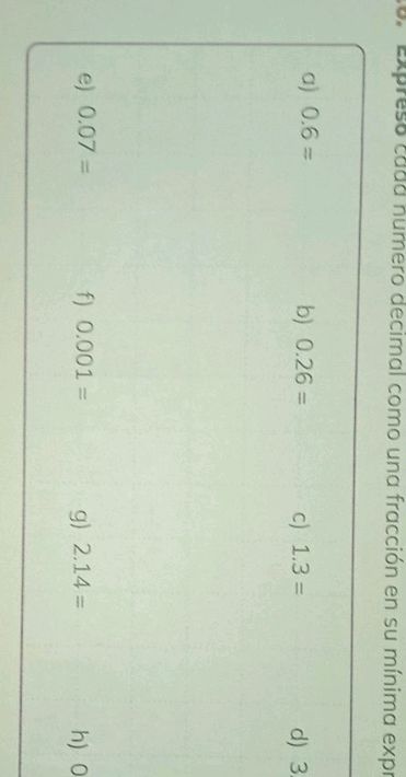6. Express each decimal number as a fraction | StudyX
