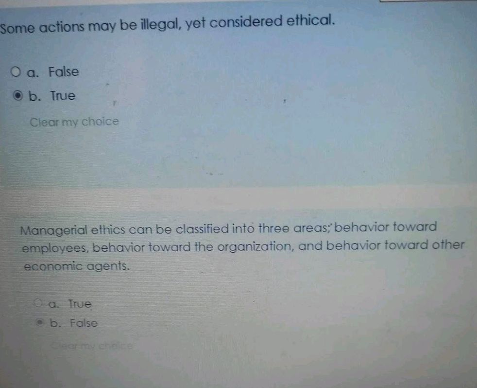 Some actions may be illegal, yet considered | StudyX