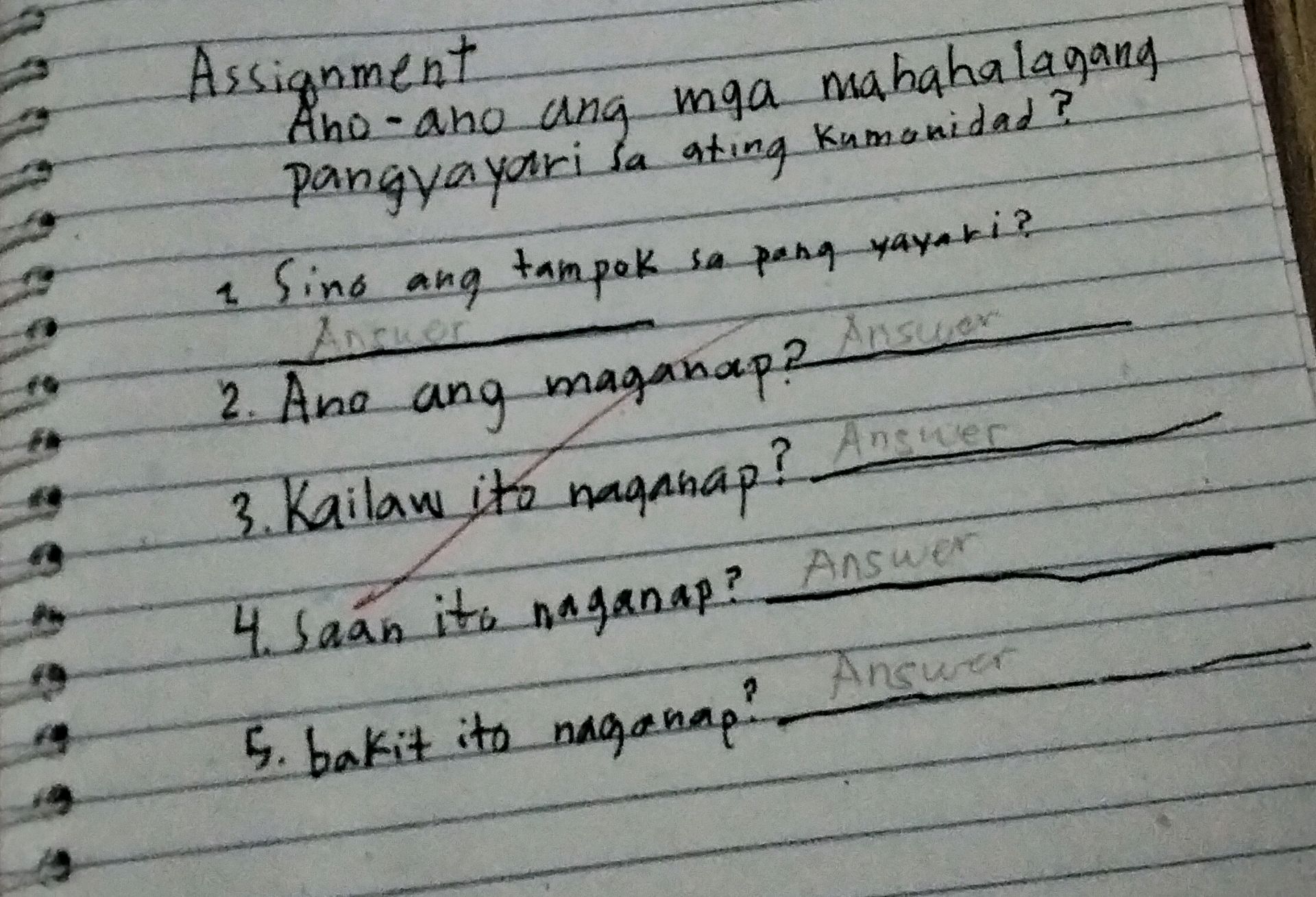 Ano-ano ang mga mahahalagang pangyayari sa | StudyX