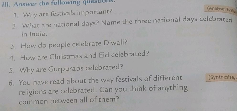 III. Answer the following questions. 1. Why | StudyX