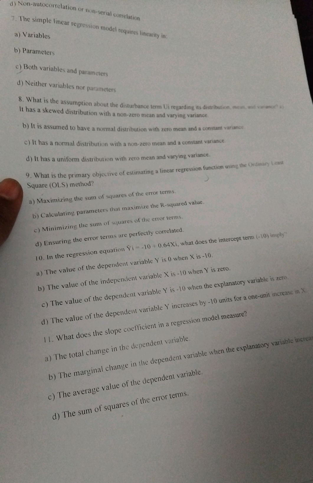 7. The simple linear regression model | StudyX