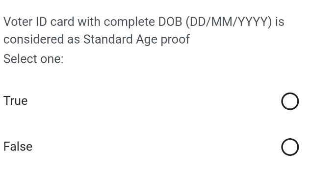 Voter ID card with complete DOB (DD/MM/YYYY)