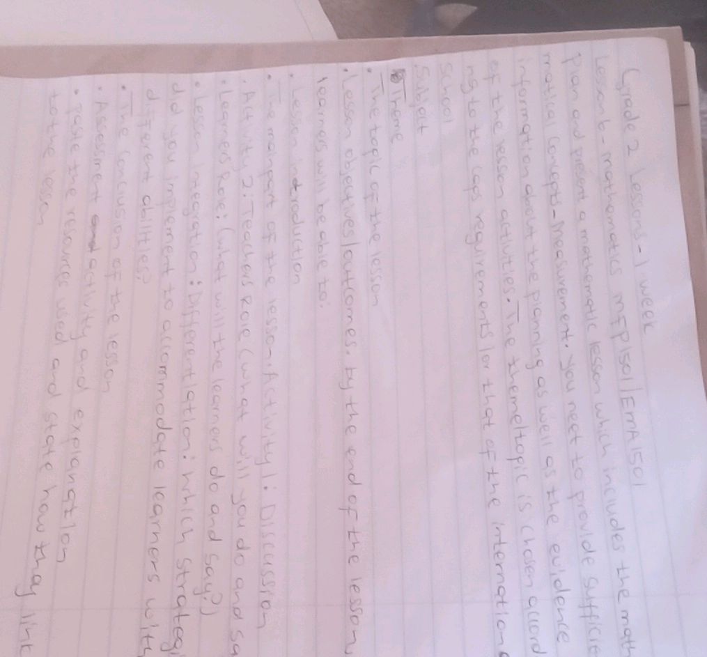 Grade 2 Lessons-1 week Lesson 6-mathematics | StudyX