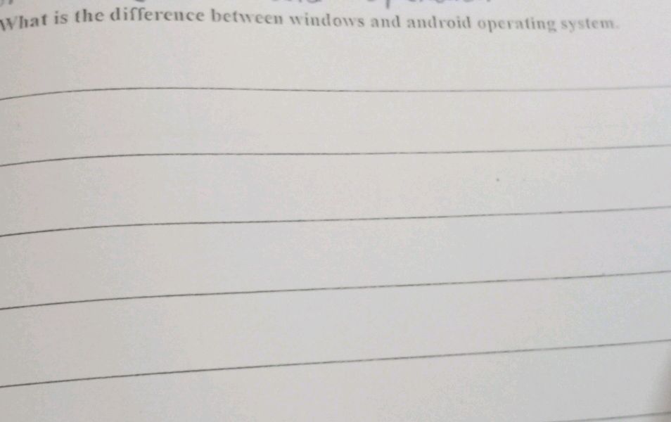 What is the difference between windows and | StudyX