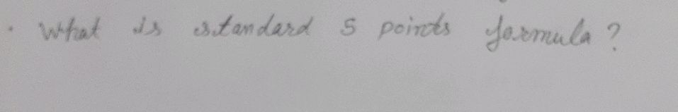 Standard 5 points formula | StudyX