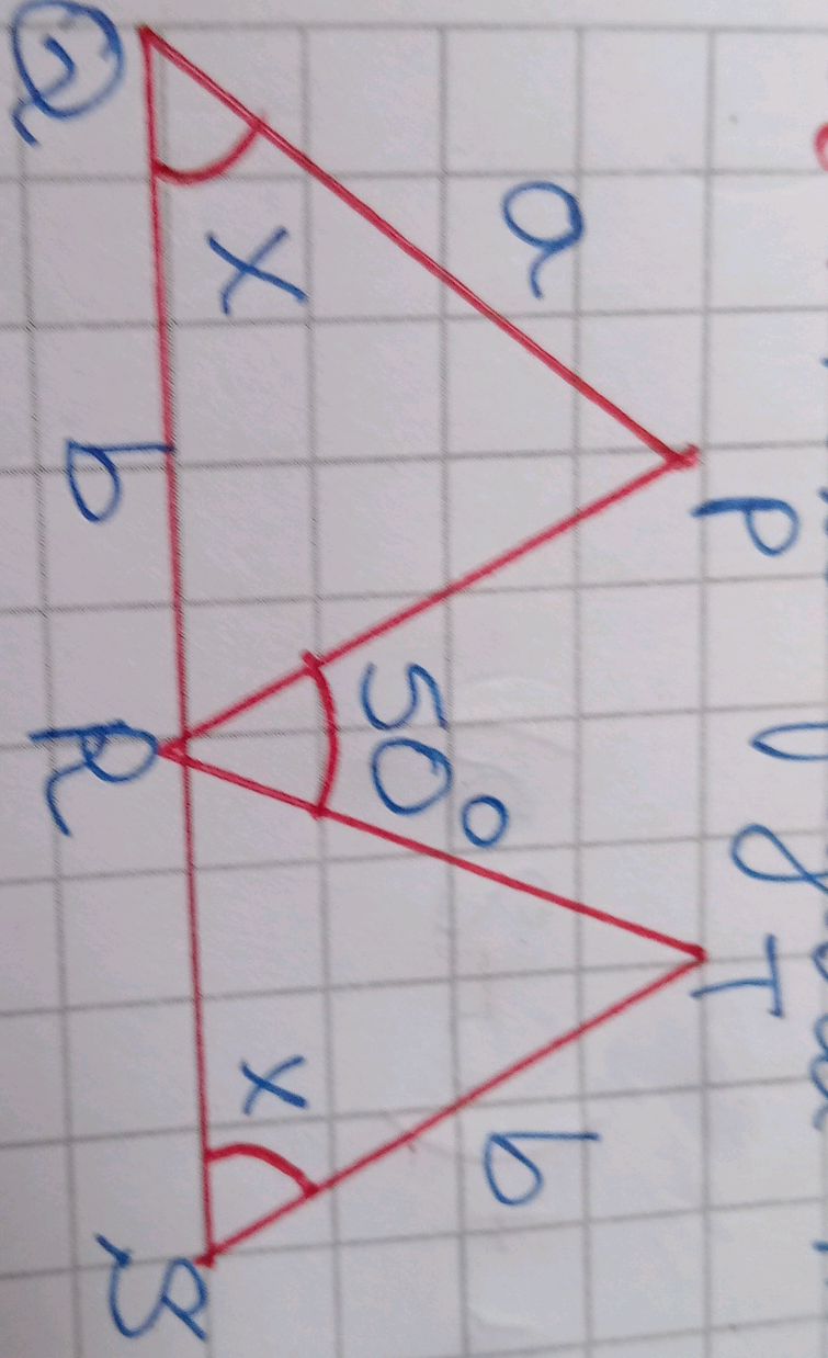 The image shows two triangles joined at a | StudyX