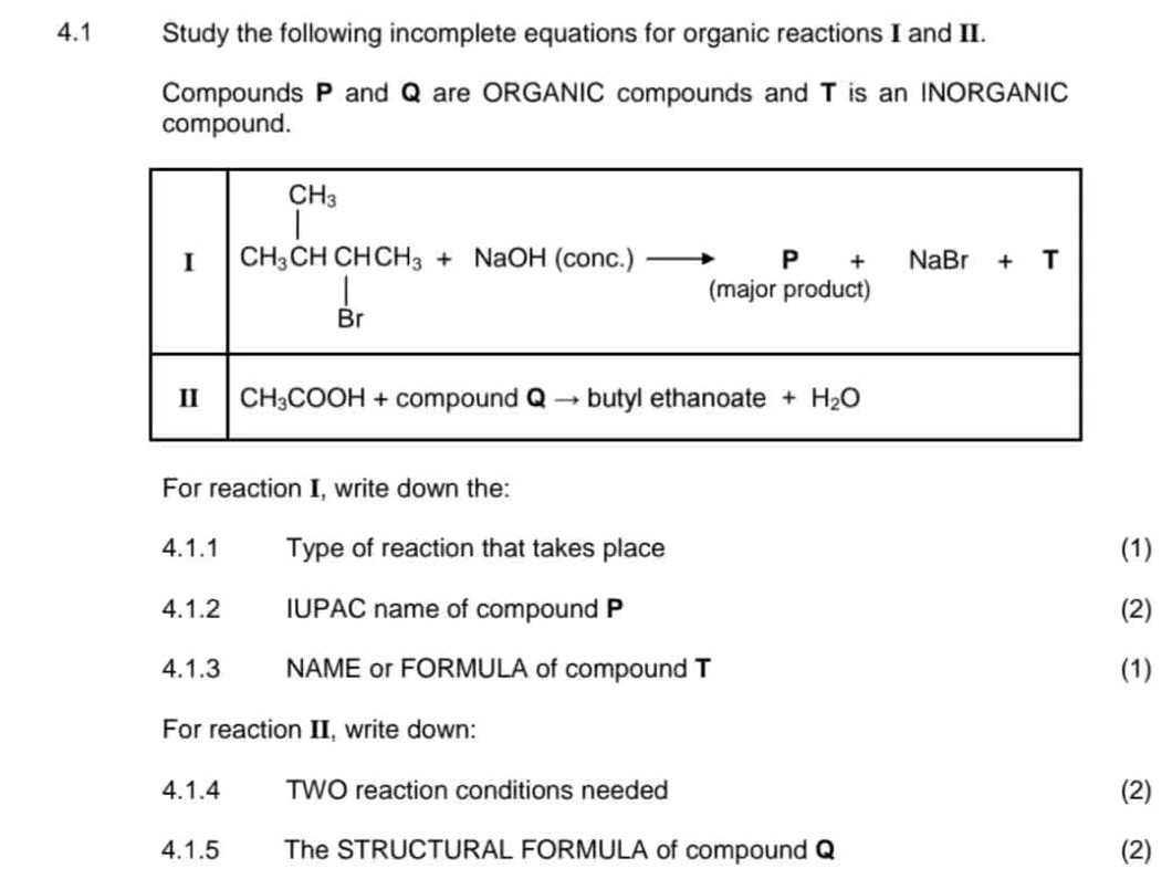4.1 Study the following incomplete equations | StudyX