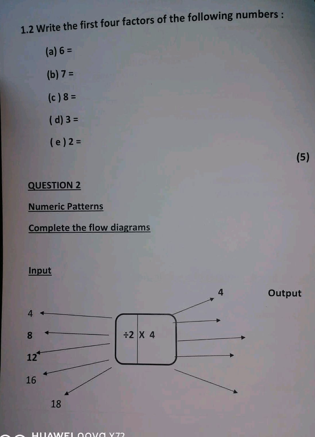 1.2 Write the first four factors of the | StudyX