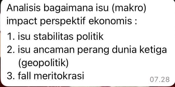 Analisis bagaimana isu (makro) impact | StudyX