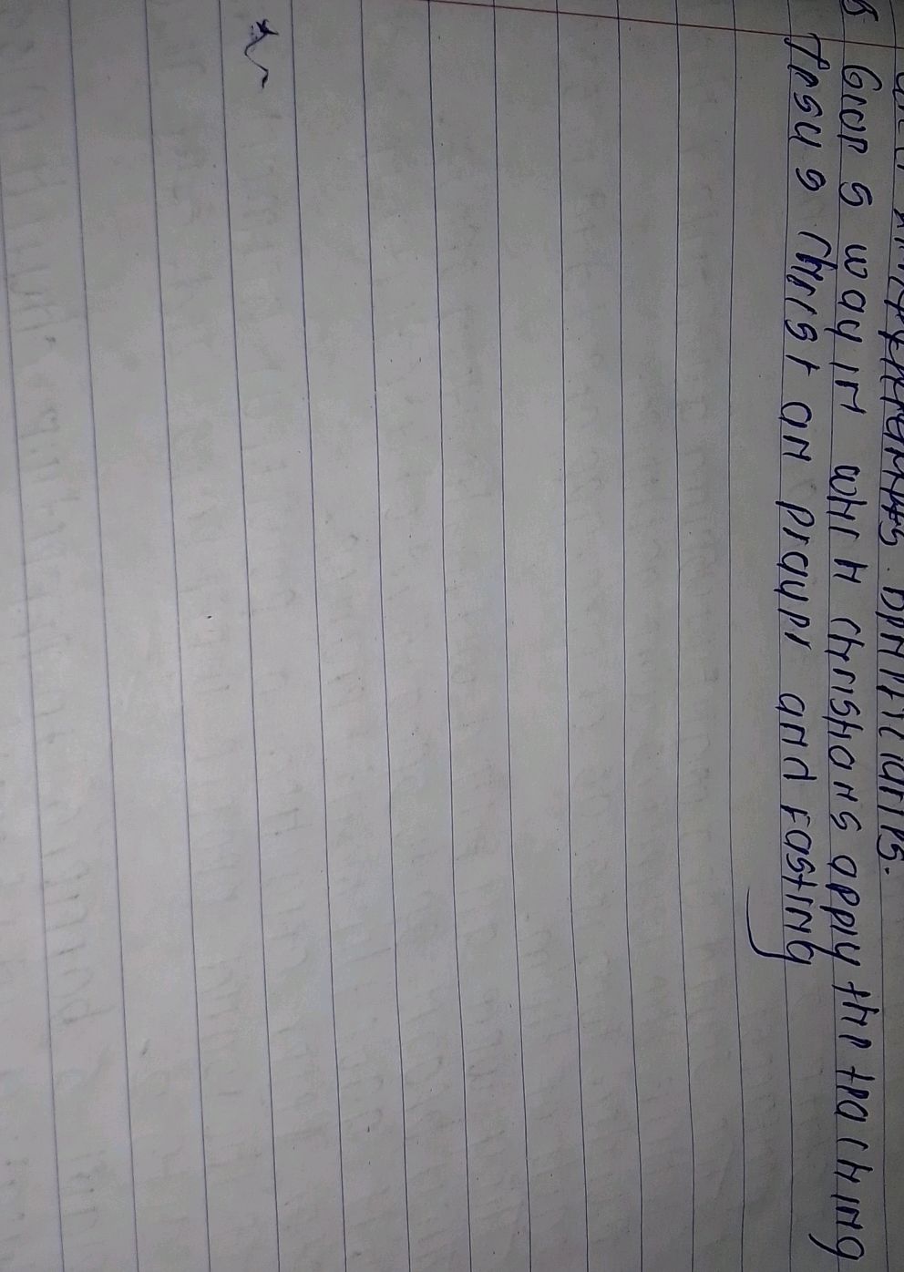 Given 5 ways in which Christians apply Jesus | StudyX