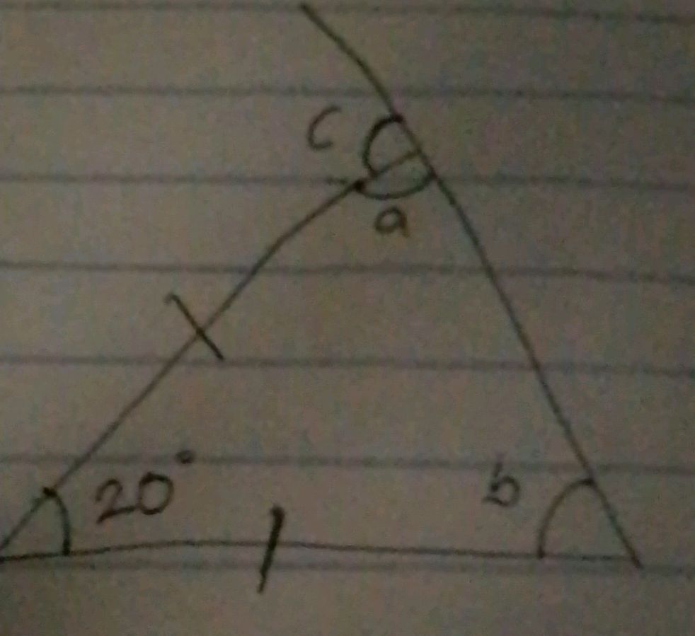 Find the value of angle a. Given: One angle | StudyX