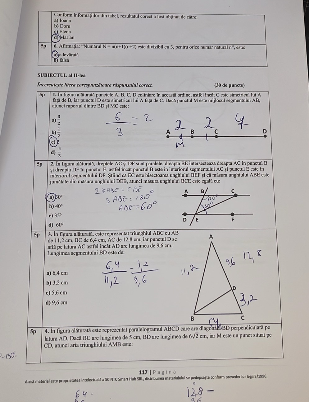 1. În figura alăturată punctele A, B, C, D | StudyX