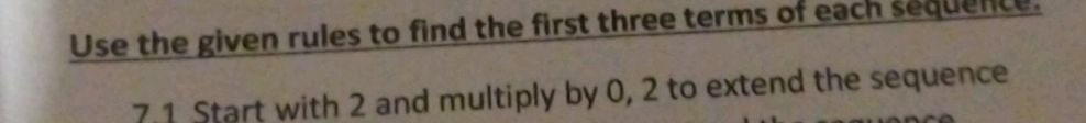 Use the given rules to find the first three | StudyX
