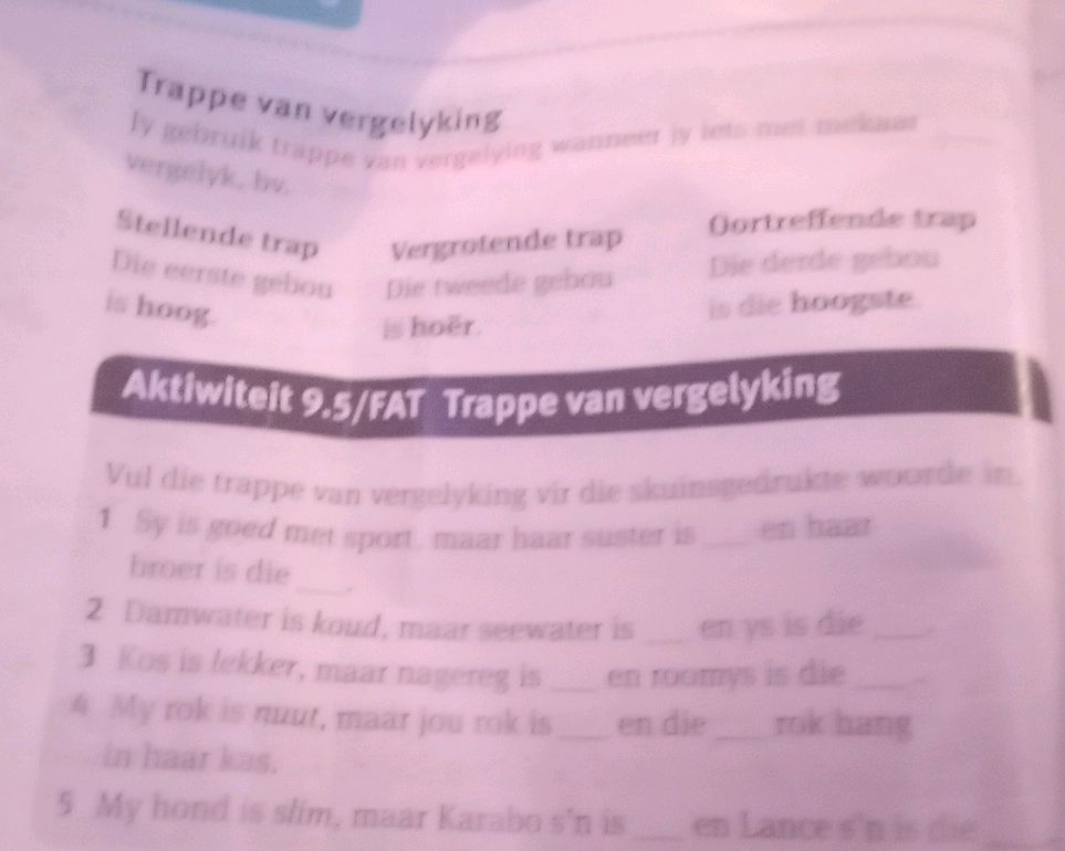 Vul die trappe van vergelyking vir die | StudyX