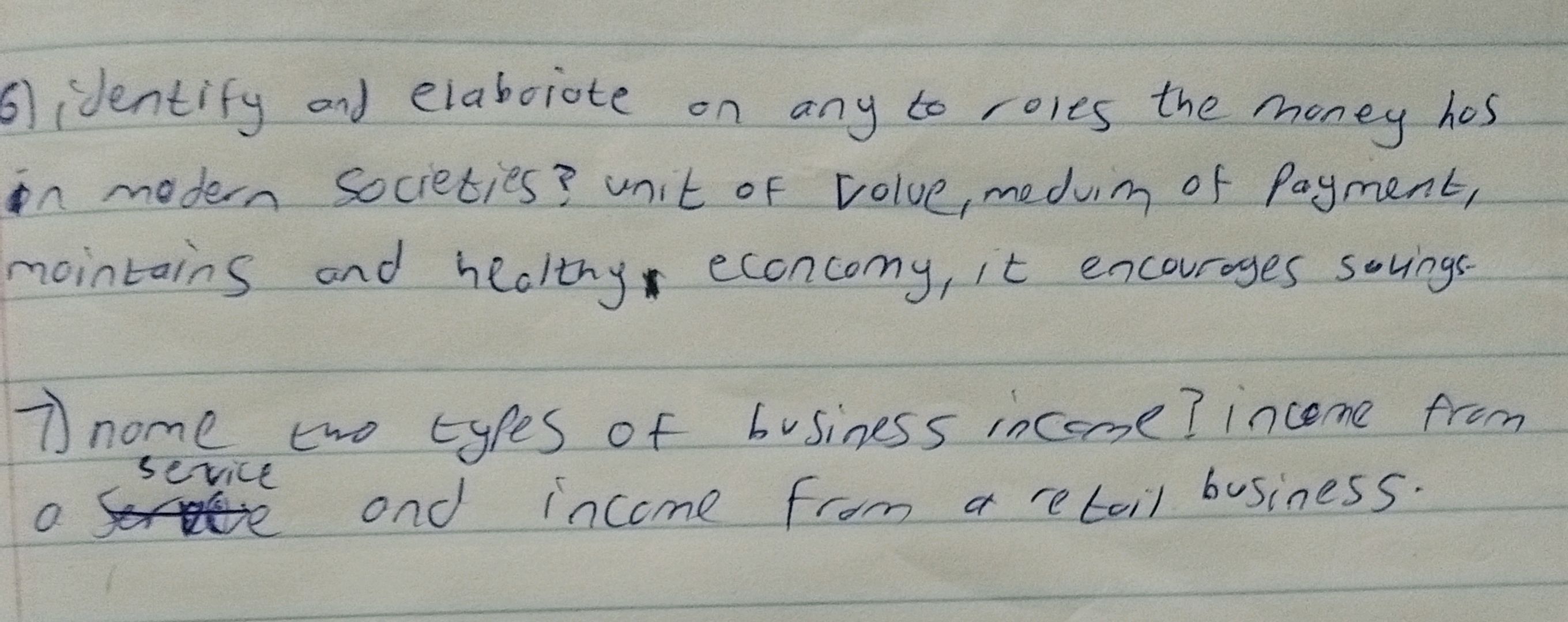 6) identify and elaborate on any two roles | StudyX