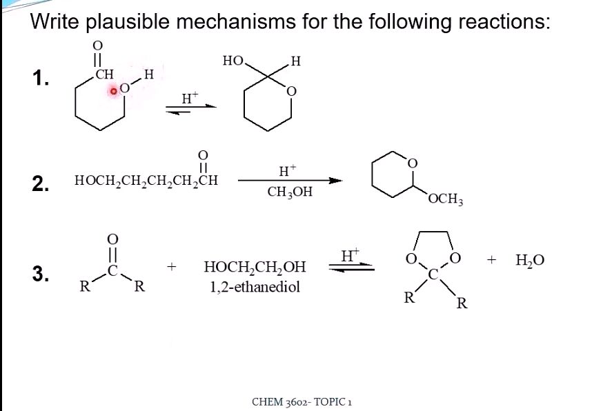 Write plausible mechanisms for the following | StudyX
