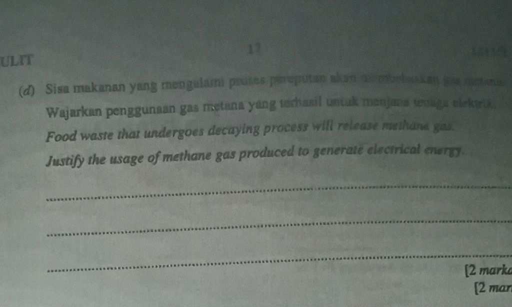 (d) Sisa makanan yang mengalami proses | StudyX
