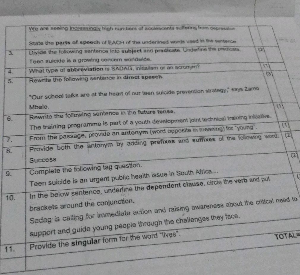 3. State the parts of speech of EACH of the | StudyX