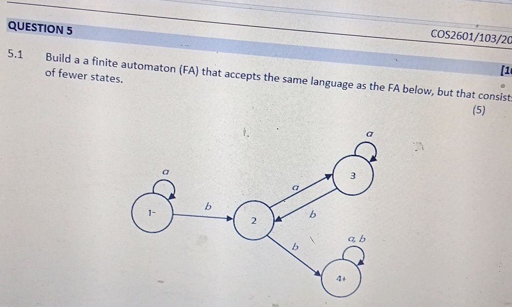 Build a a finite automaton (FA) that accepts