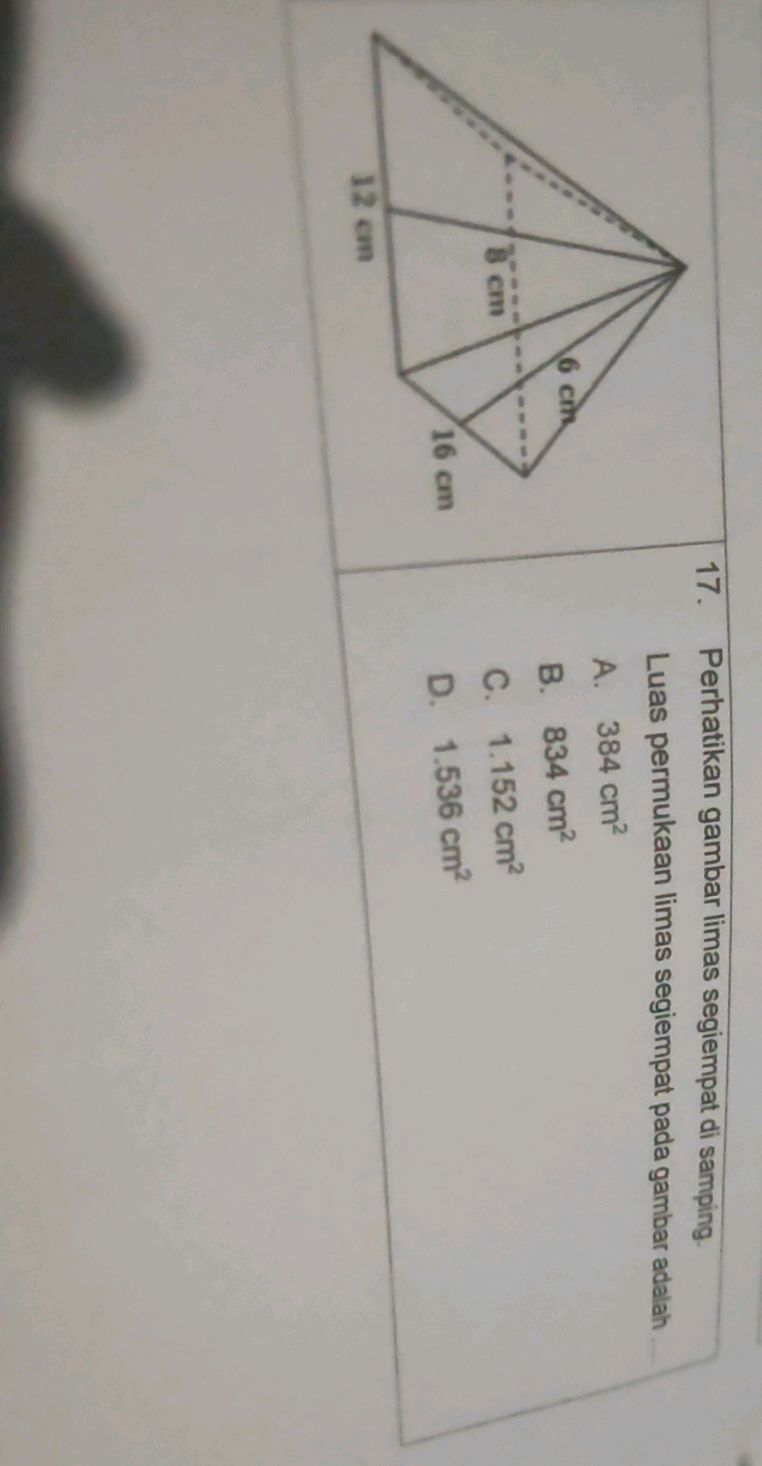 Perhatikan gambar limas segiempat di | StudyX